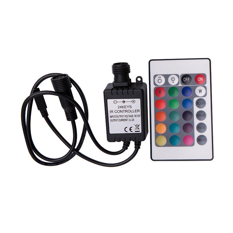 12 volt/ 24 volt LED controller rgb waterproof controller 24 keys – TC24024